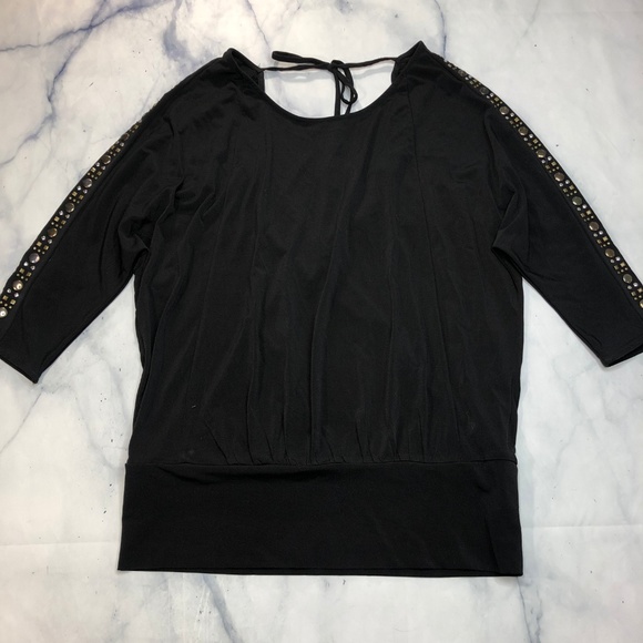 Rock & Republic | Tops | Rock Republic Black Studded Deep V Back Blouse ...